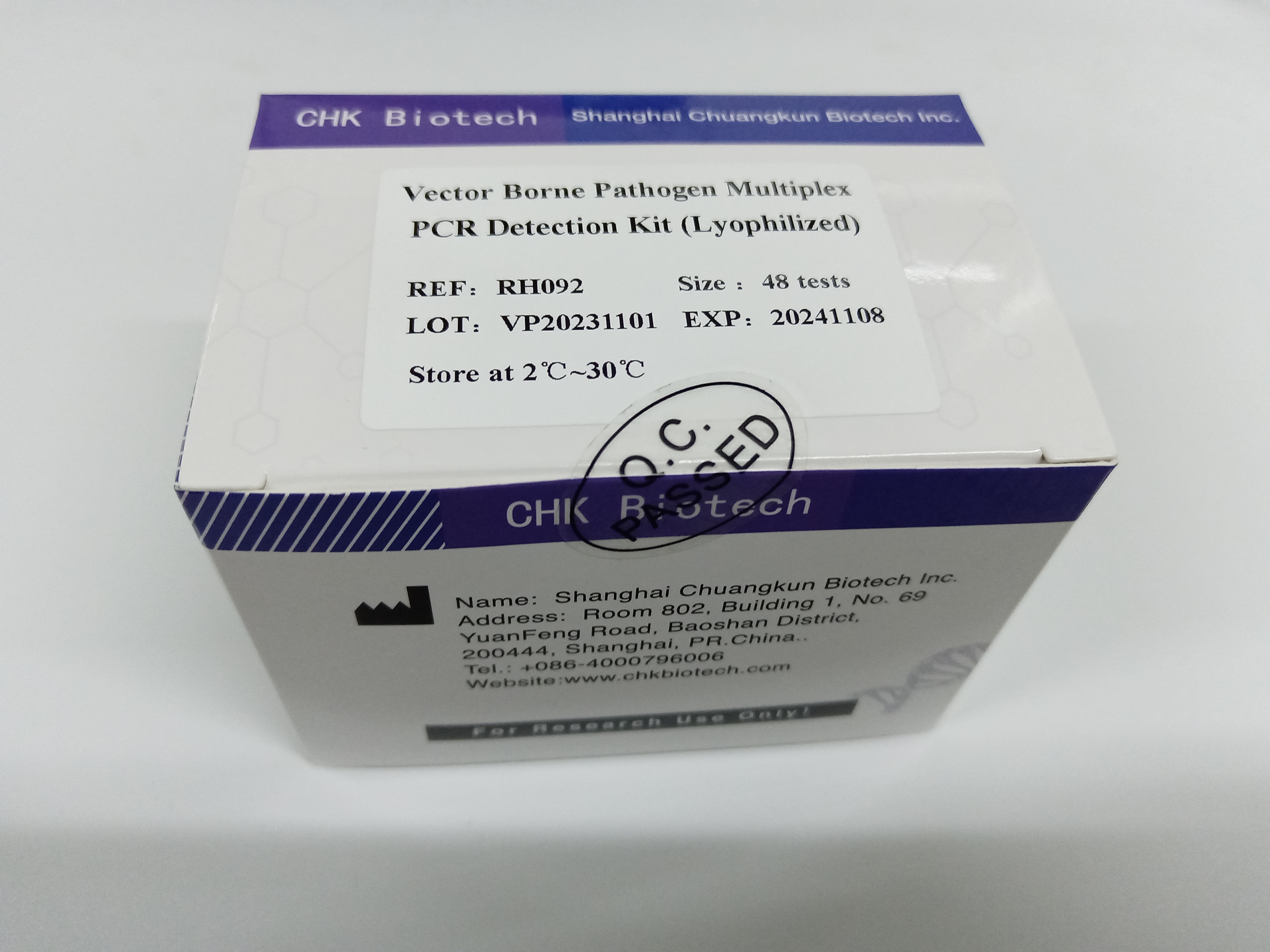 Vector Borne Pathogens Multiplex PCR Detection Kit